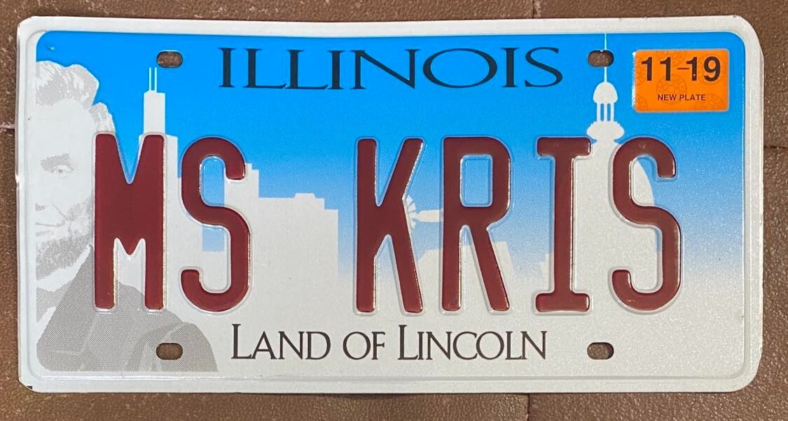Illinois VANITY License Plate MISS KRIS (MS KRIS) | eBay