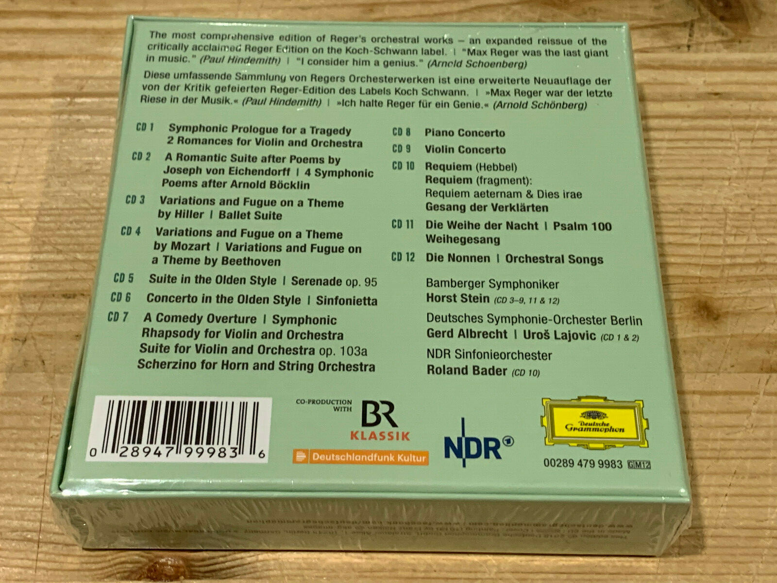 Max Reger Orchestral Edition DGG 12 CD BOX NEW SEALED 28947999836| eBay