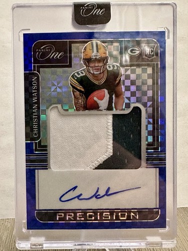 Christian Watson 2023 Panini One No.312 #49/49 Autographed Blue ...
