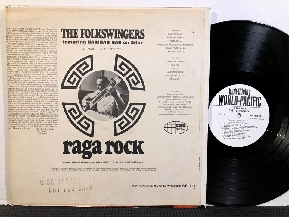 THE FOLKSWINGERS Raga Rock LP WORLD PACIFIC DJ PROMO 1966 HARIHAR RAO ...