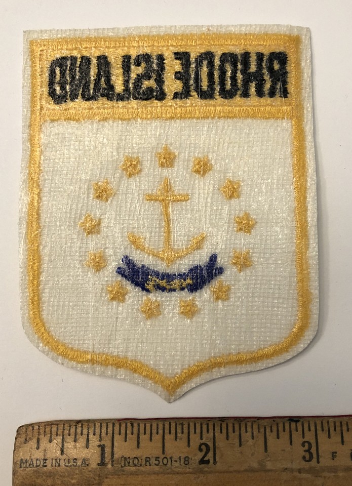 Rhode Island State Shield Flag Embroidered Iron On Felt Patch Crest ...