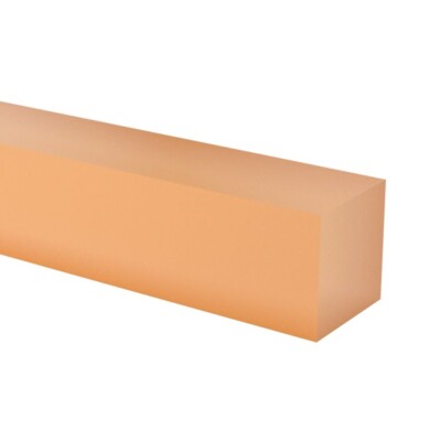 1" Thick Amber Wear Resistant Polyurethane Rubber Bar - 1" W - 24" L ...