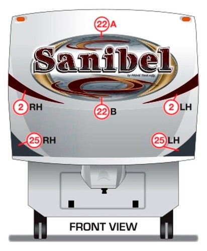 2013 Prime Time Sanibel 5th Wheel - Front Cap RV Decals | eBay
