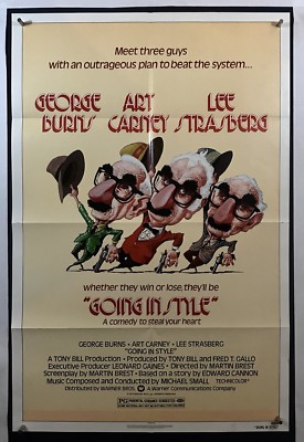 GOING IN STYLE Movie Poster (Fine) One Sheet 1979 George Burns Art ...