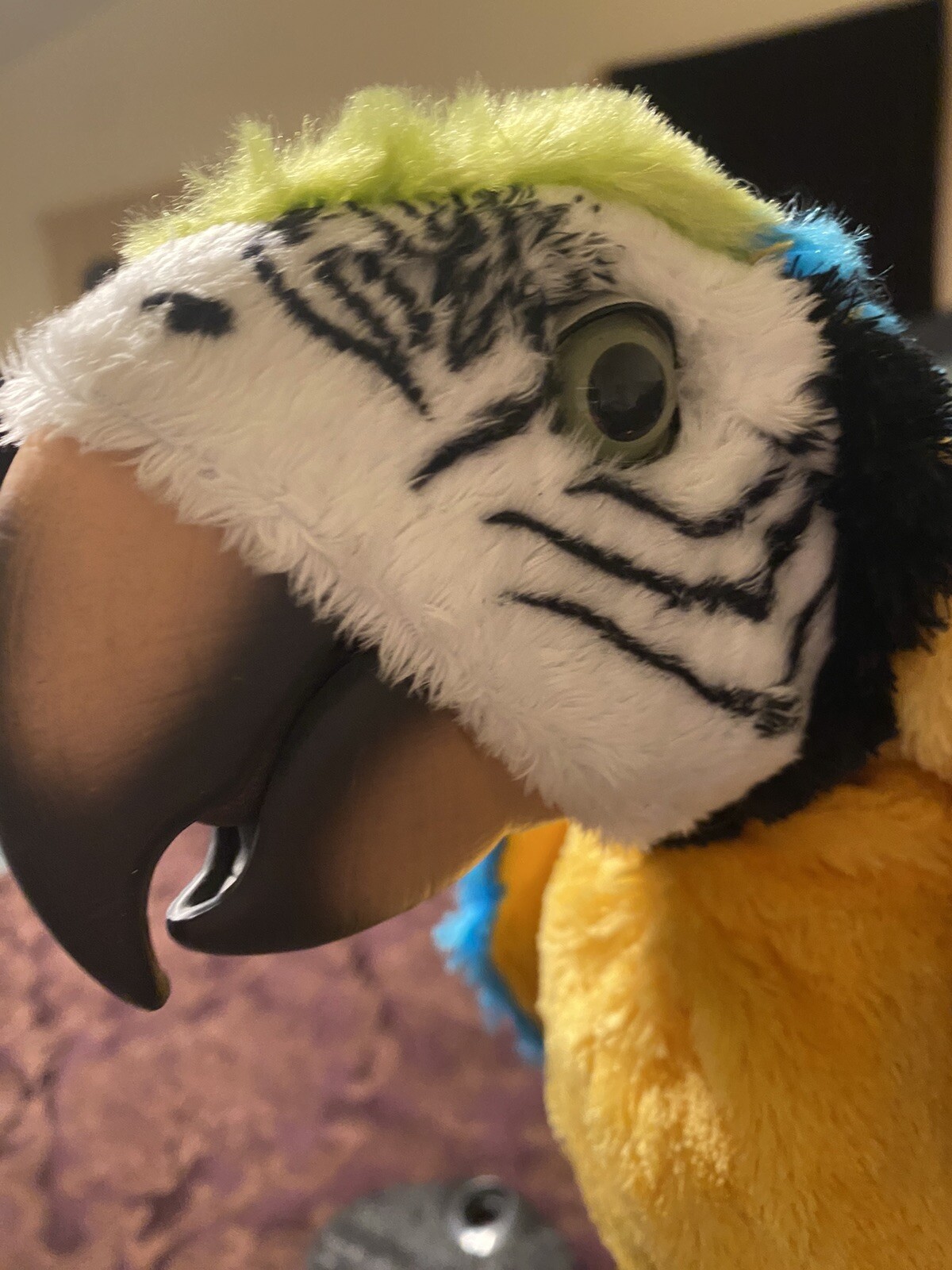 Hasbro FurReal Friends Squawkers McCaw Parrot W/Stand 2006 READ Macaw ...