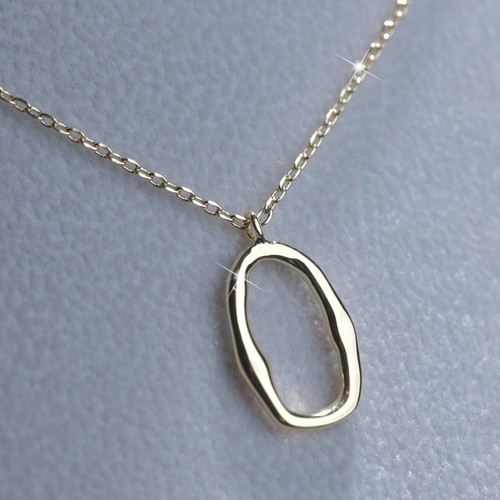 18k yellow gold plated creative art simple abstract circle pendant ...