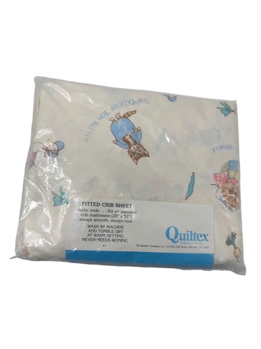 Vintage Beatrix Potter by Quiltex Peter Rabbit & friends fitted crib sheet new 92441005133| eBay