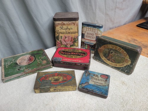 Vintage Lot Of 7 Tobacco Cigar Tins EMPTY | eBay
