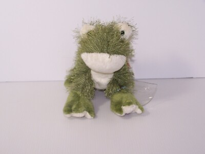 Webkinz Ganz Green Fuzzy Frog Plush HM001 NO CODE Bonus W/Pack of Cards ...