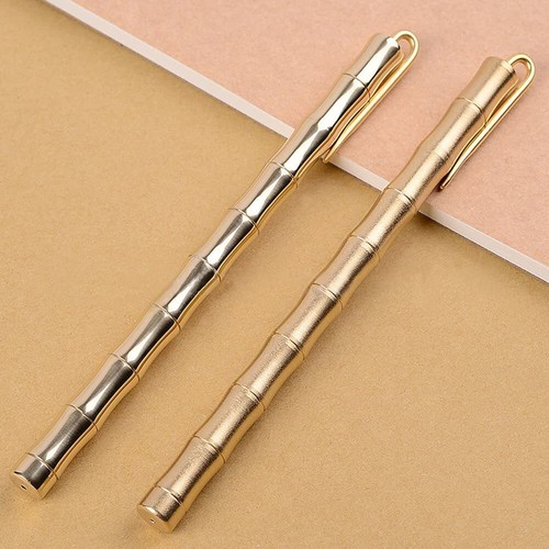 EDC Bamboo Joint Brass Pen Portable Delicate Signature Ballpoint Pen ...