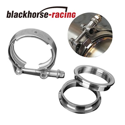 Universal 3" Inch Stainless Steel V-Band Turbo Pipe Exhaust Clamp Vband ...