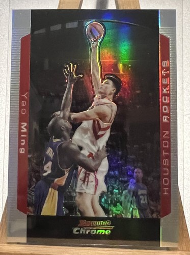 Yao Ming 2004-05 Bowman Chrome Refractor #1 RARE #'D 042/300 HOUSTON ...