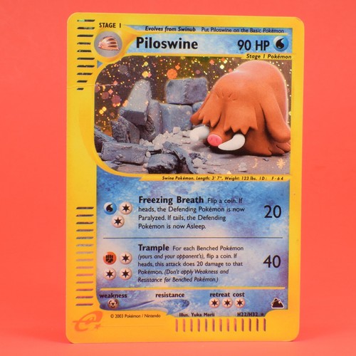 Pokemon TCG English Card Skyridge Set e-Series Piloswine H22/H32 Holo ...