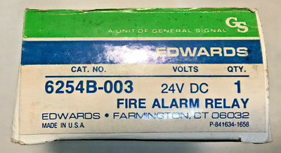 Edwards 6254B-003 Fire Alarm Relay 24 VDC | eBay