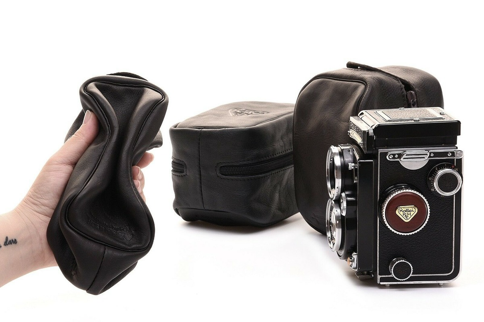 Handmade Leather Soft Case /Protective bag for Rolleiflex Rolleicord ...