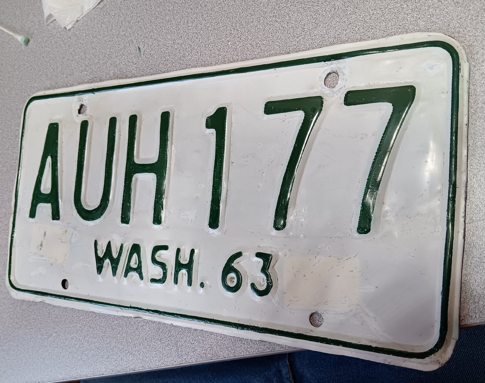 VINTAGE Washington License Plate AUH 177 WASH.63 64,65 BASE | eBay