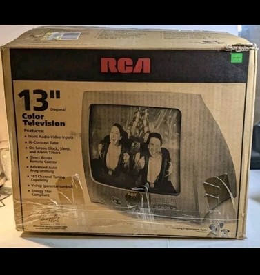 Vintage RCA 13" w/ Remote CRT TV Front A/V E13320 New Open Box | eBay