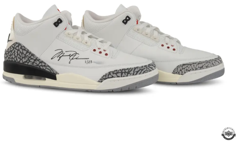 Michael Jordan Autographed Nike Air Jordan 3 Retro 'Reimagined' Shoes ...