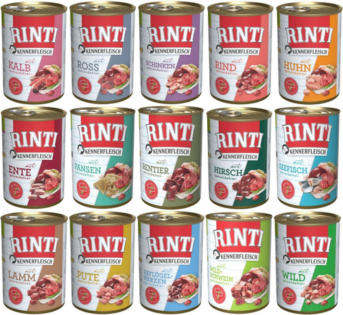 Rinti Kennerfleisch 400g Hundefutter | alle Sorten | Menge & Sorten ...