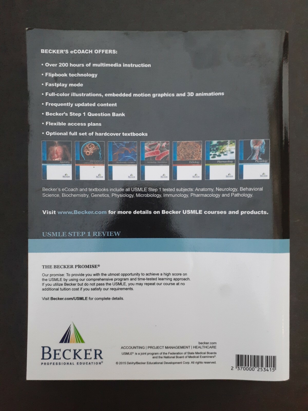 Becker Physiology Text Book USMLE STEP 1 | eBay