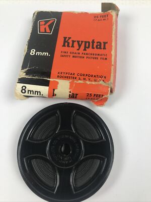 Kryptar Fine Grain Panchromatic Safety Motion Picture Film 25’ 8mm Used ...