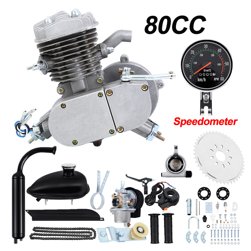 Full Set Bike Bicycle 80CC 2 Stroke Gas Engine Motor Kit Speedometer ...