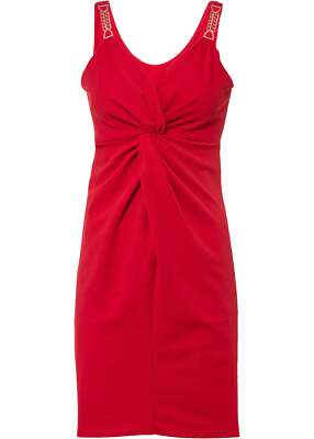 Kleid mit Knotendetail Gr. 36/38 Rot Damen Abendkleid Partykleid ...