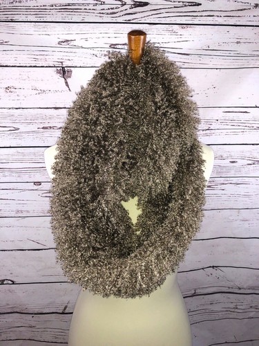 Women's Lane Bryant Brown Fluffy Shag Infinity Scarf EUC | eBay