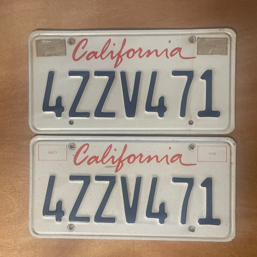 2000s California License Plate Pair # 4ZZV471 | eBay