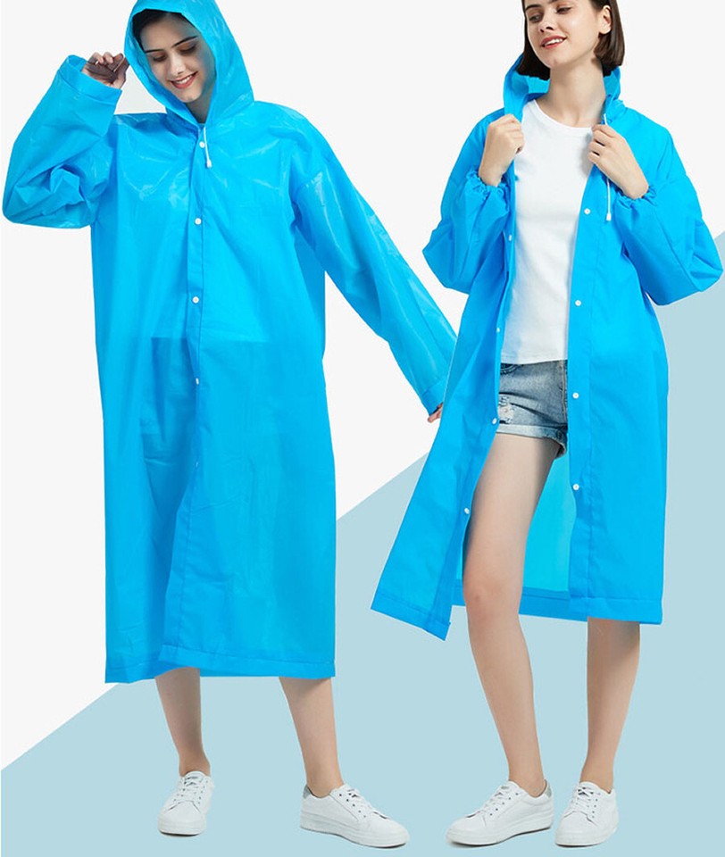 Unisex Adult Waterproof Raincoat Rain Coat Hooded Jacket Poncho ...