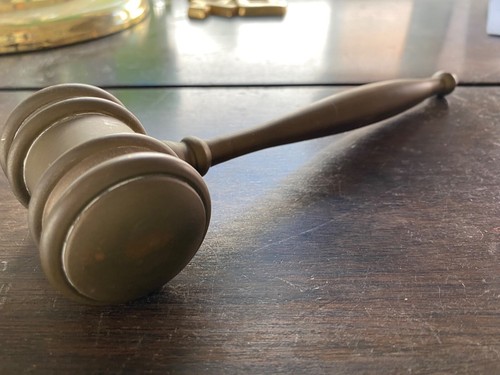 Vintage Solid Brass Auctioneer Hammer / Judge’s Gavel / Paperweight ...