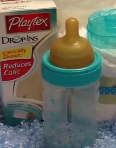 Playtex Drop Ins System Original Nurser Baby Bottle 4oz Slow Flow Latex ...