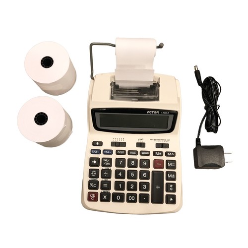 Victor 1208-2 Compact 2.3 Lines/Second 2-Color Print Calculator - BLK ...