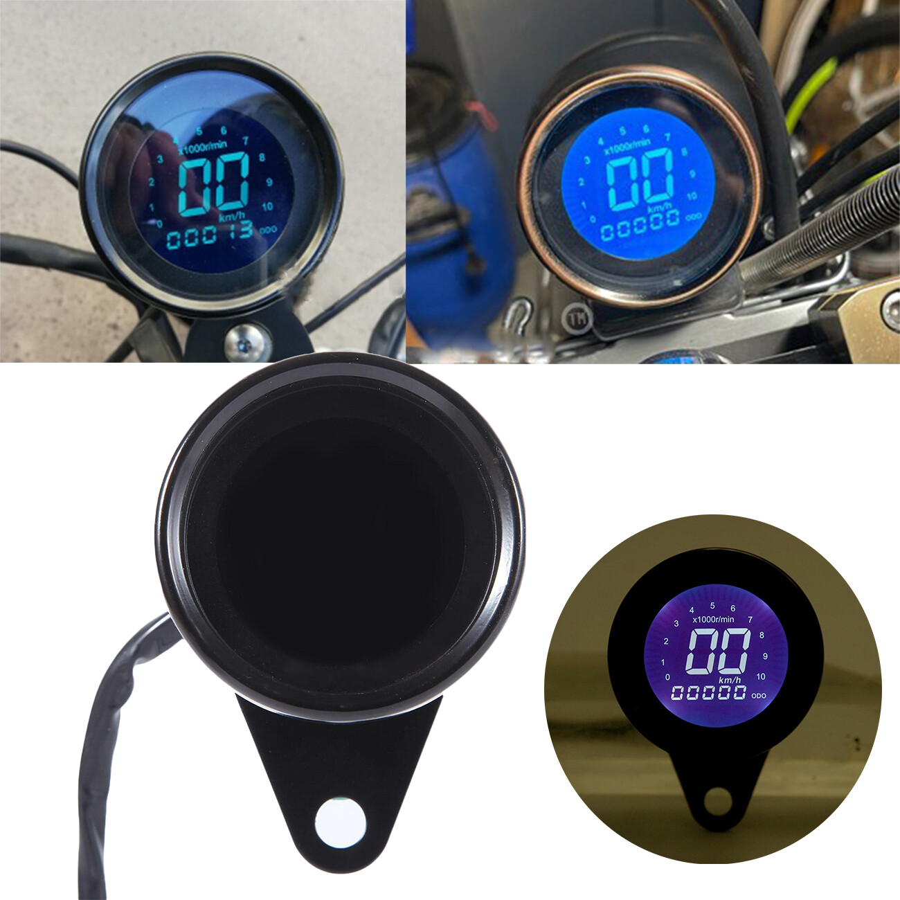 Motorcycle LCD digital Speedometer Tachometer For Harley Sportster XL ...