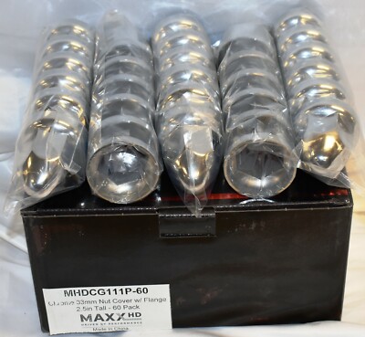 Commercial Truck Wheel Chrome Lug Nut Covers - 1 Pkg. 60 Pieces ...