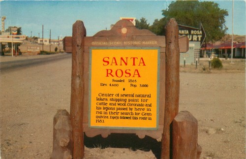 Santa Rosa Historic Marker Santa Rosa, New Mexico Vintage Postcard | eBay