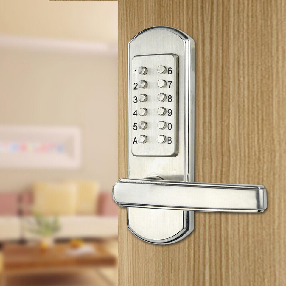 304 Stainless Steel Keyless Mechanical Keypad Door Lock Right Hand ...