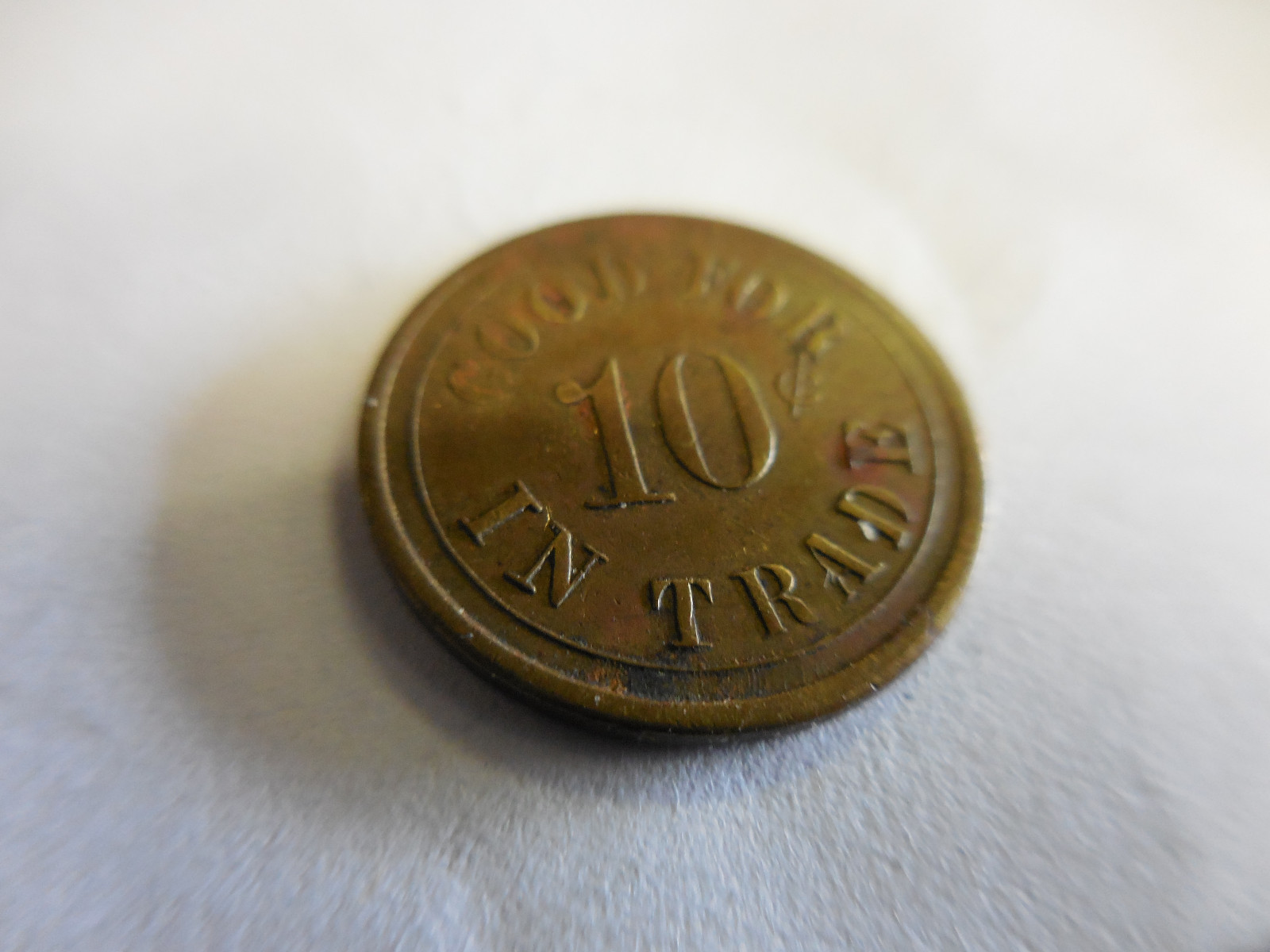 R-10 RARE MAVERICK 10 CENT BAMA HAT & SHINE PARLOR TOKEN--BIRMINGHAM ...