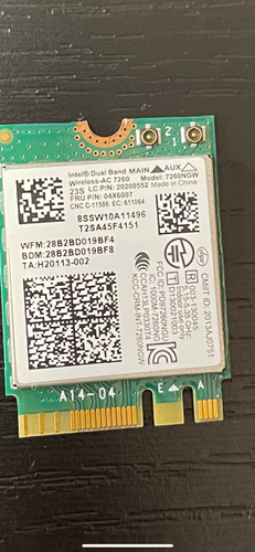 THINKPAD X240 X250 T440 X1 Carbone Carte Wifi sans Fil 7260ngw 04x6007 ...
