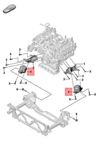 Genuine PORSCHE Panamera 971 Engine Mounting 971199383J | eBay