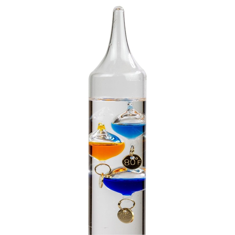 Galileo Thermometer Science Liquid Glass Temperature Guage Gadget Gift ...