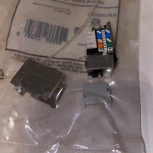 OCC Optical Cable Corp K6a02 UTP Cat6a Modular KMJ Jack Connector Rj45 ...