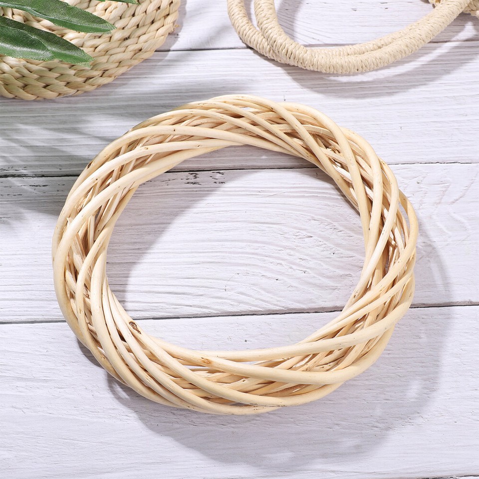 DIY Crafts Rattan Wreath Circular Garland Christmas Decoration for ...