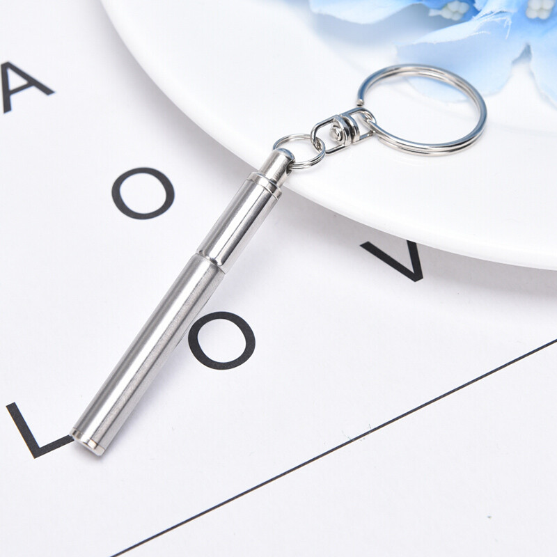 Metal Key Ring Stainless Steel Telescopic Pen Telepen keyring ...