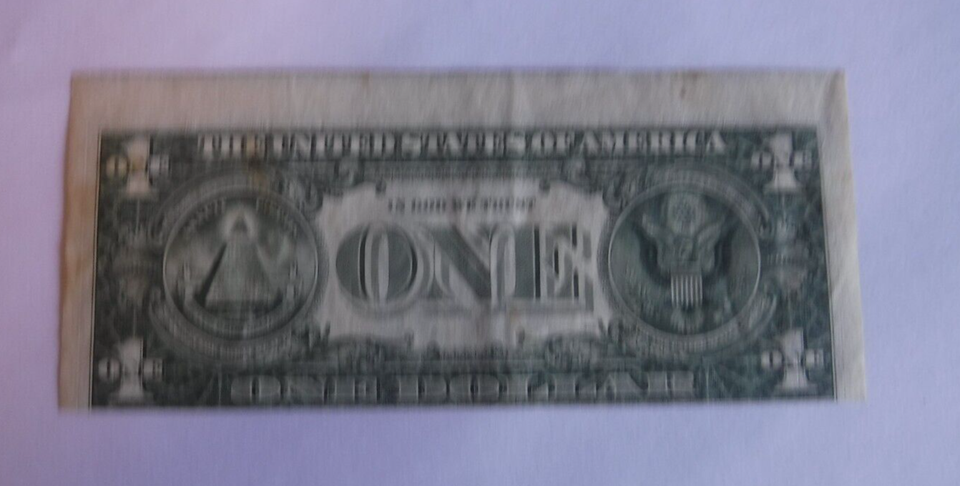 1981 A $1 FRN - 3rd Printing Inverted Overprint / Faulty Alignment ...