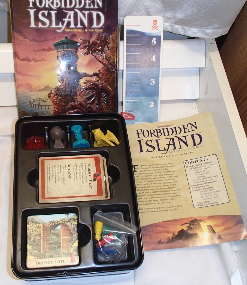 Forbidden Island Gamewright Complete Adventure Board Game Tin Box ...