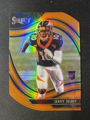 2020 Panini Select - Field Level Jerry Jeudy #356 Orange Prizm Die-Cut ...