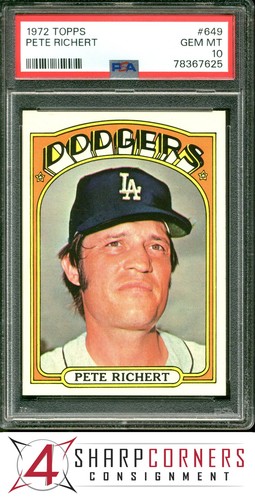 1972 TOPPS #649 PETE RICHERT DODGERS PSA 10 | eBay