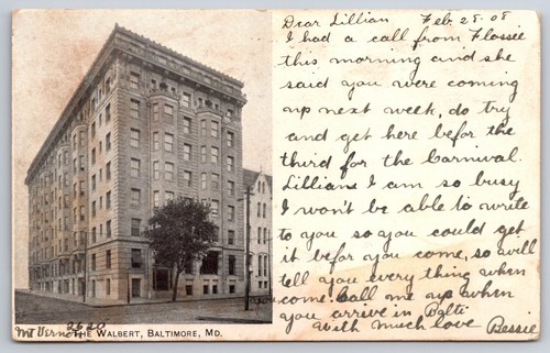 The Walbert Building Baltimore Maryland Antique Postcard 1908 | eBay