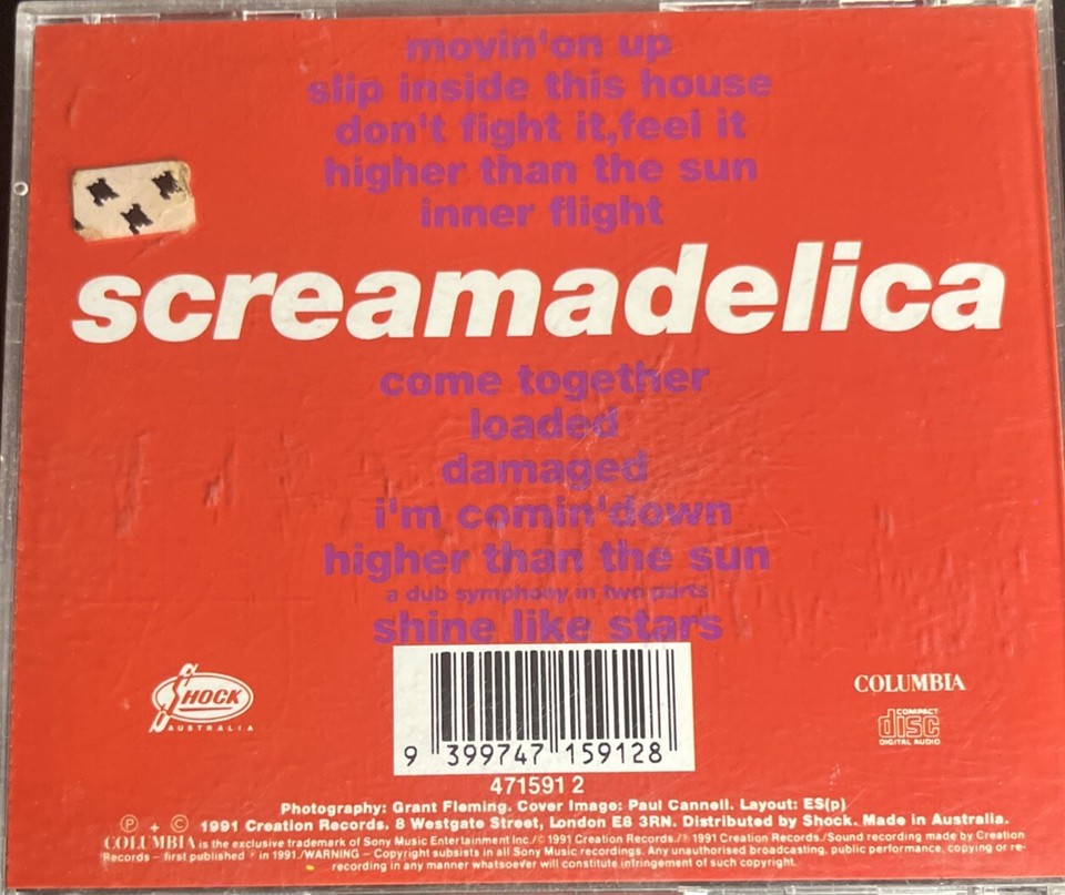 Primal Scream Screamadelica CD 1991 Creation Sony VGC | eBay Australia